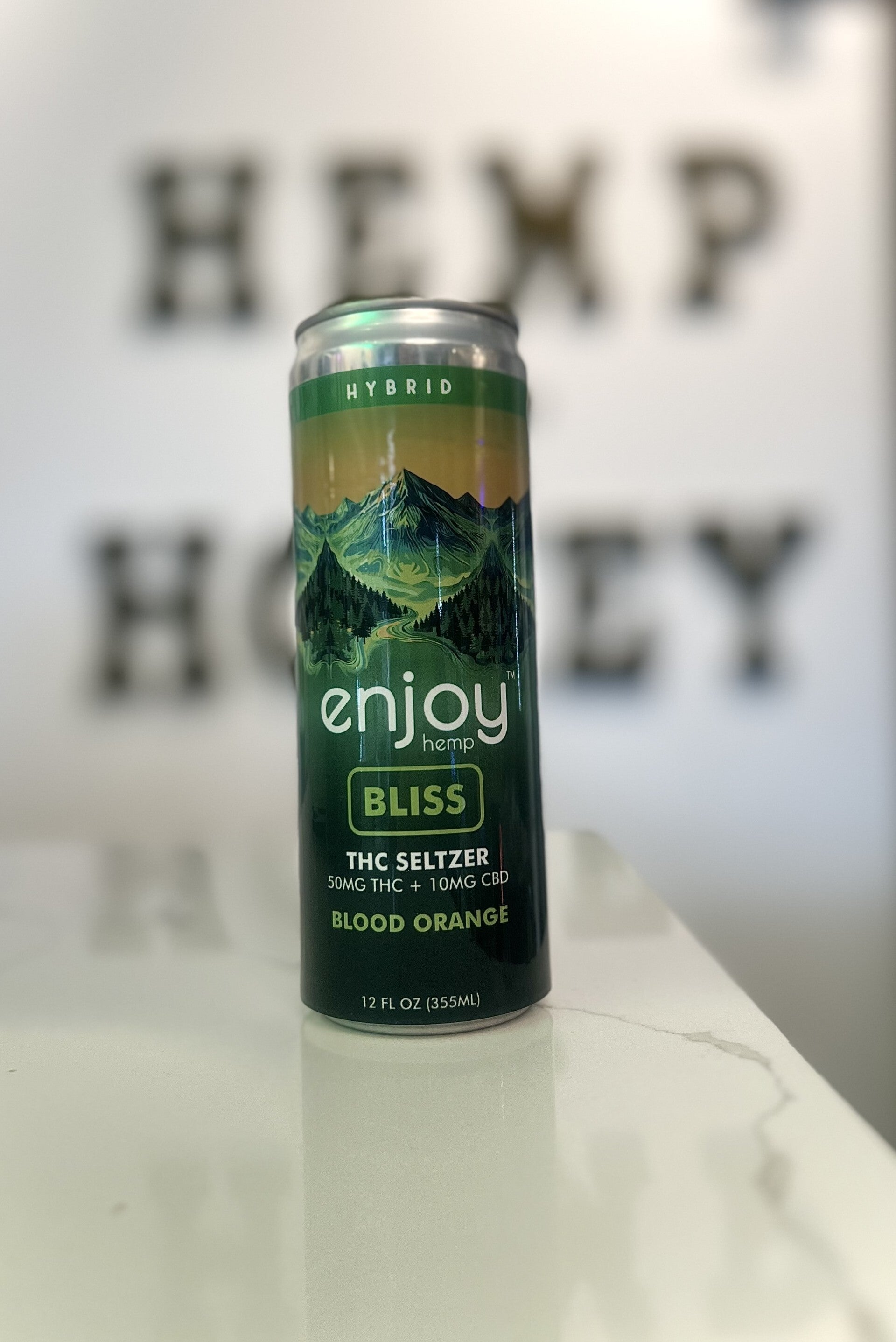 Enjoy Hemp Bliss Blood Orange Seltzer 50mg THC & 10mg CBD | Hemp & Honey