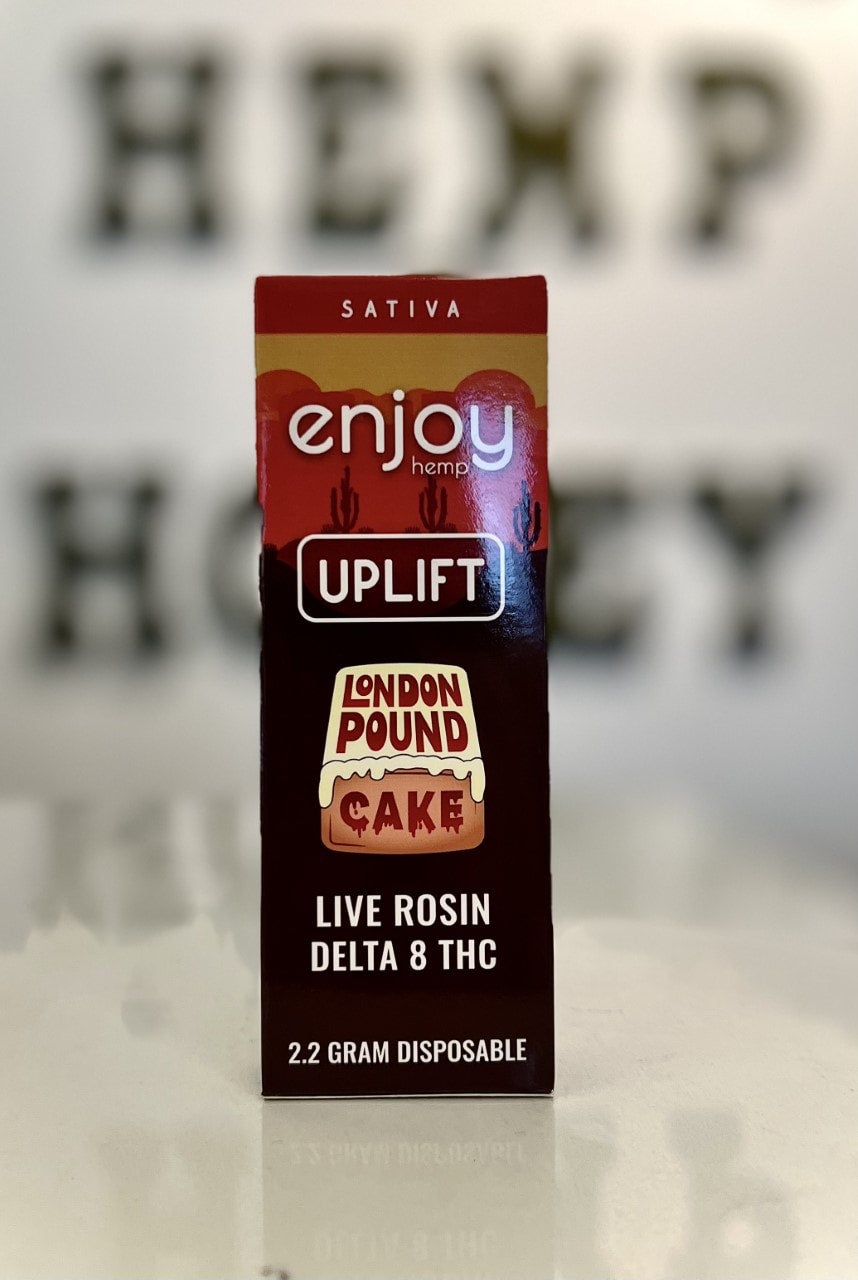 Enjoy Uplift London Pound Cake Delta 8 THC Disposable | Hemp & Honey